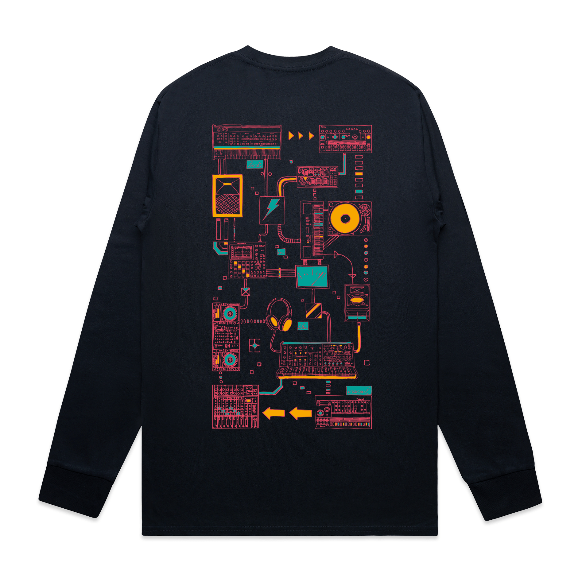 Connections - Longsleeve - Tshirt - Navy Blue – here\\\now.